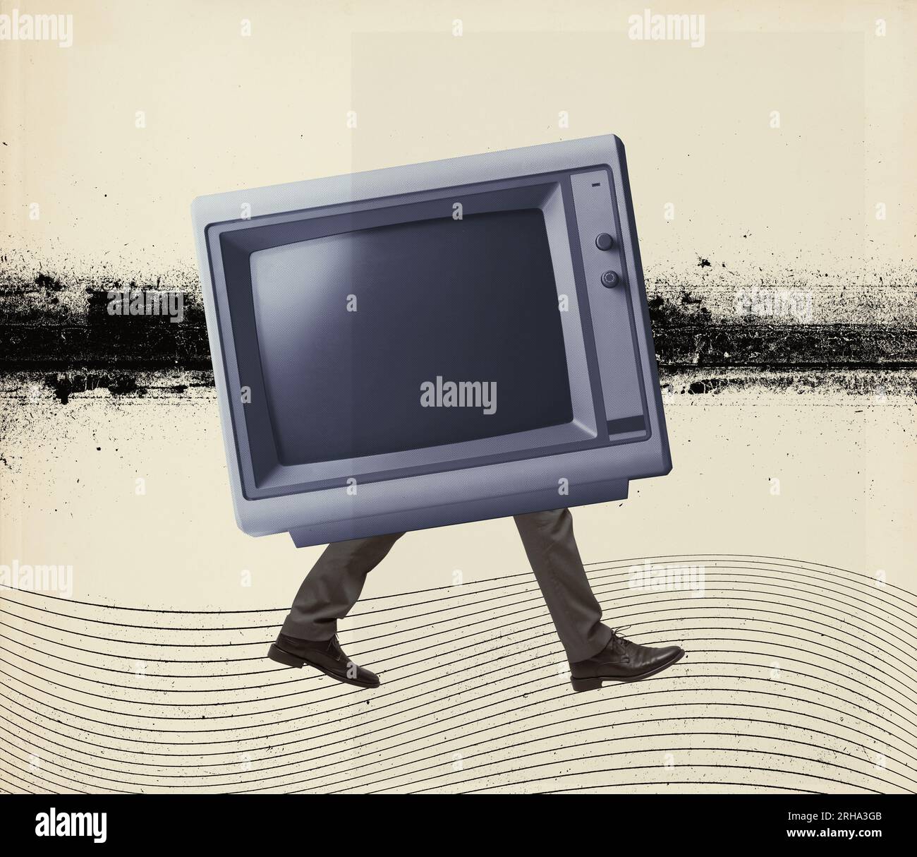 Vintage television pop art design hi-res stock photography and images ...