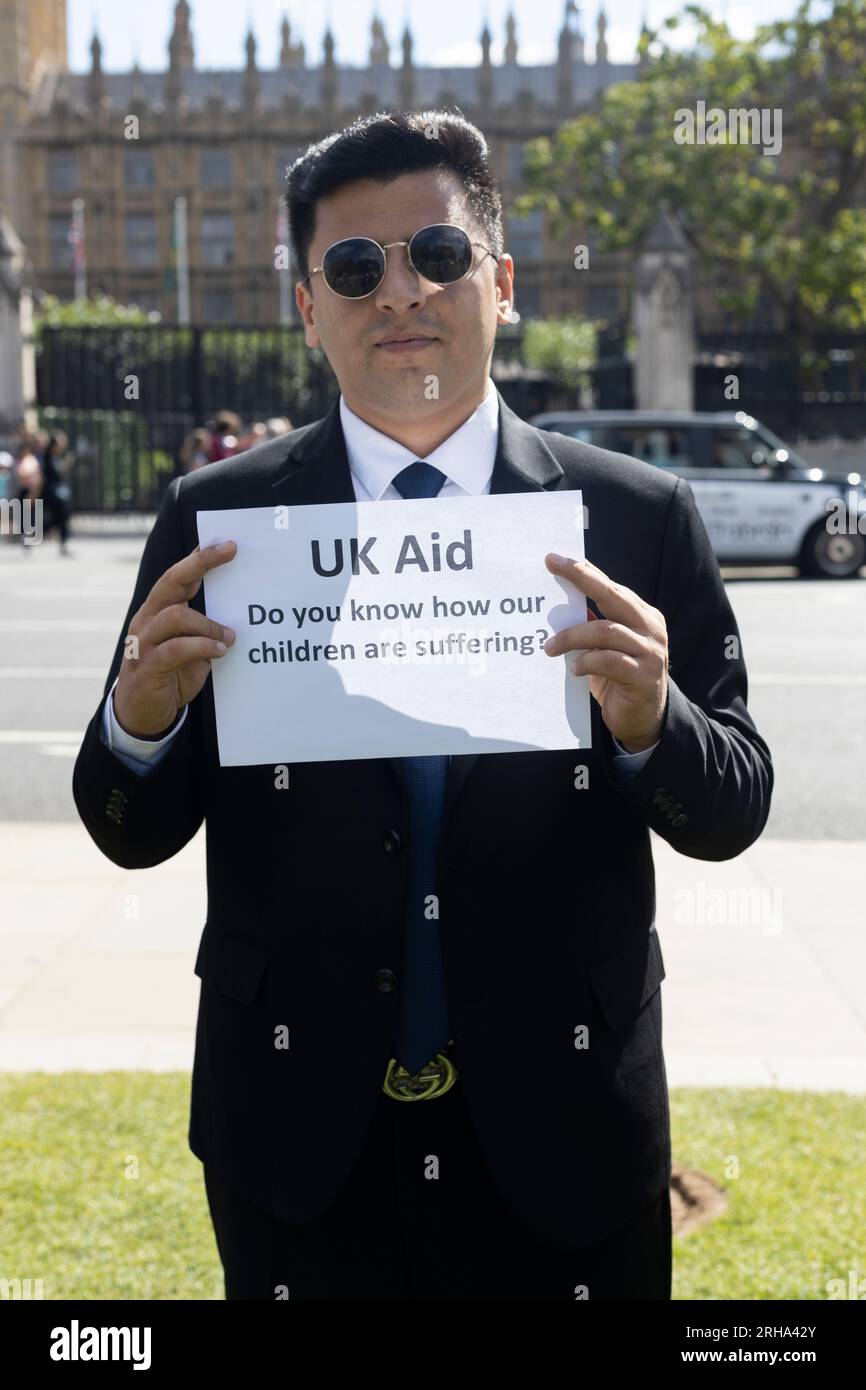 London, UK. 15th Aug, 2023. A group of the Afghan diaspora, led by Dr ...