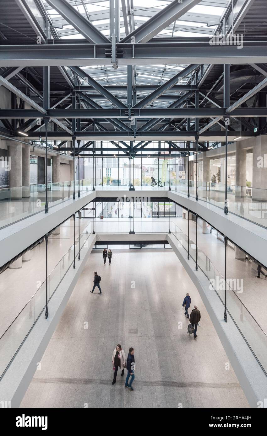 shopping center Sopot Centrum with few people walking in the background ...