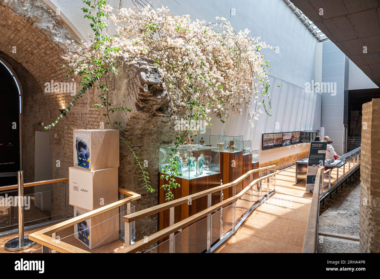 Sevilla, Spain. Inside the underground ruins of the foundations of the ...