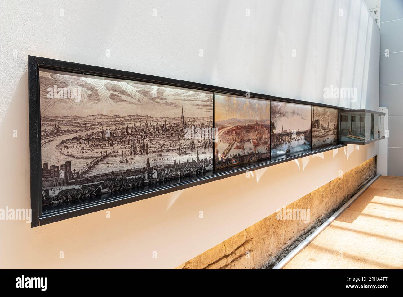 Sevilla, Spain. Inside the underground ruins of the foundations of the ...