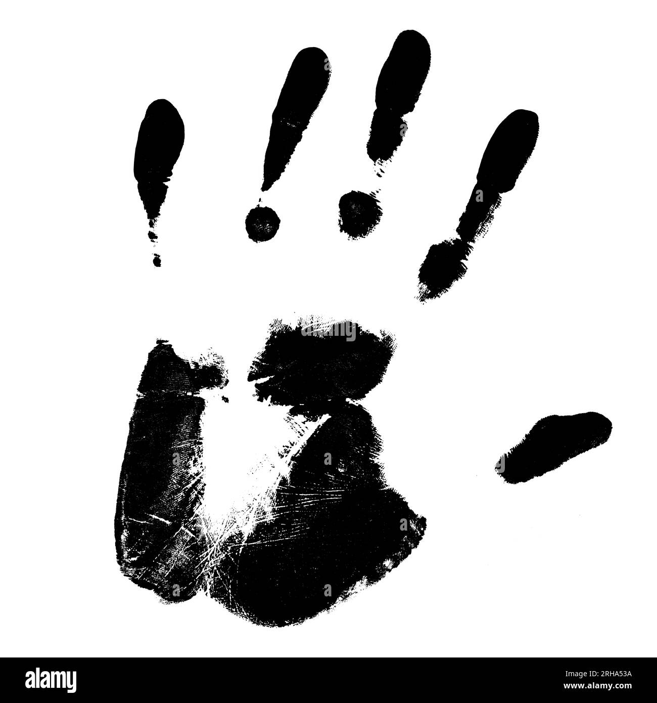Hand print isolated on white background, identity concept Stock Photo ...