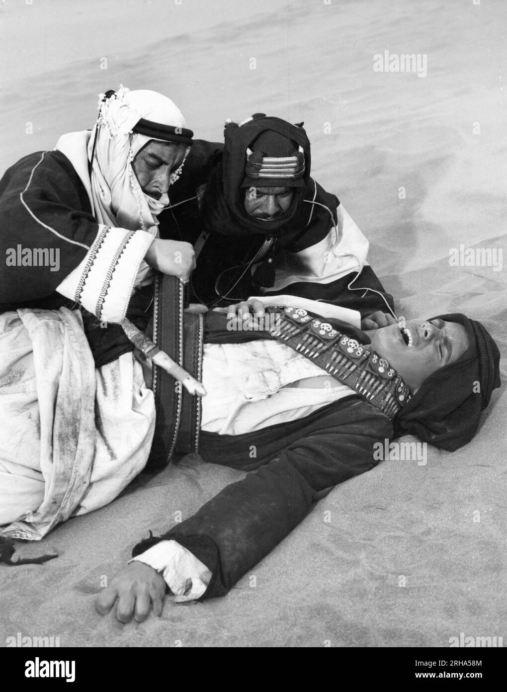 GAMIL RATIB OMAR SHARIF and MICHEL RAY in LAWRENCE OF ARABIA 1962 director DAVID LEAN screenplay ...