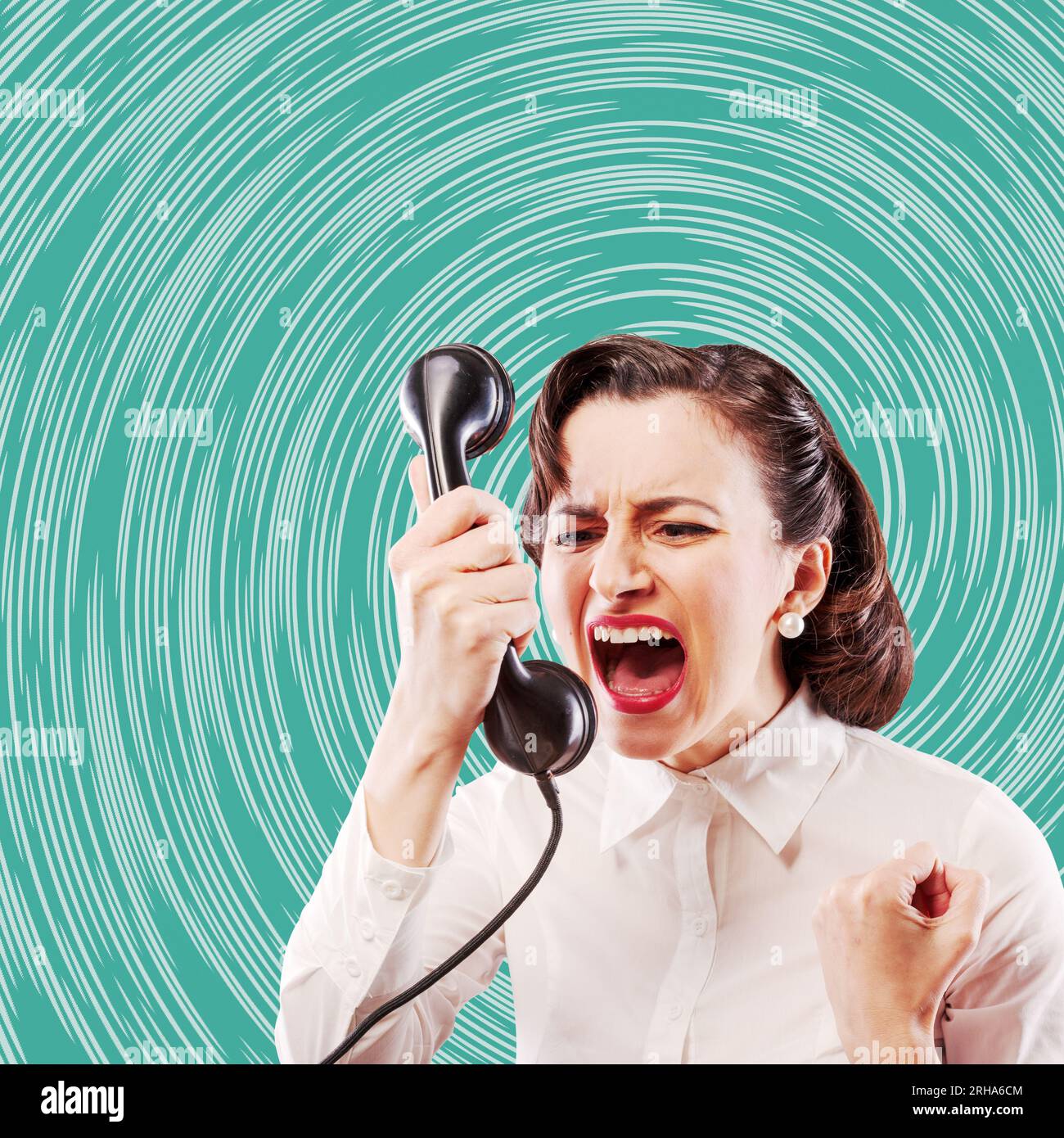 Secretary phone office 1950s hi-res stock photography and images - Alamy