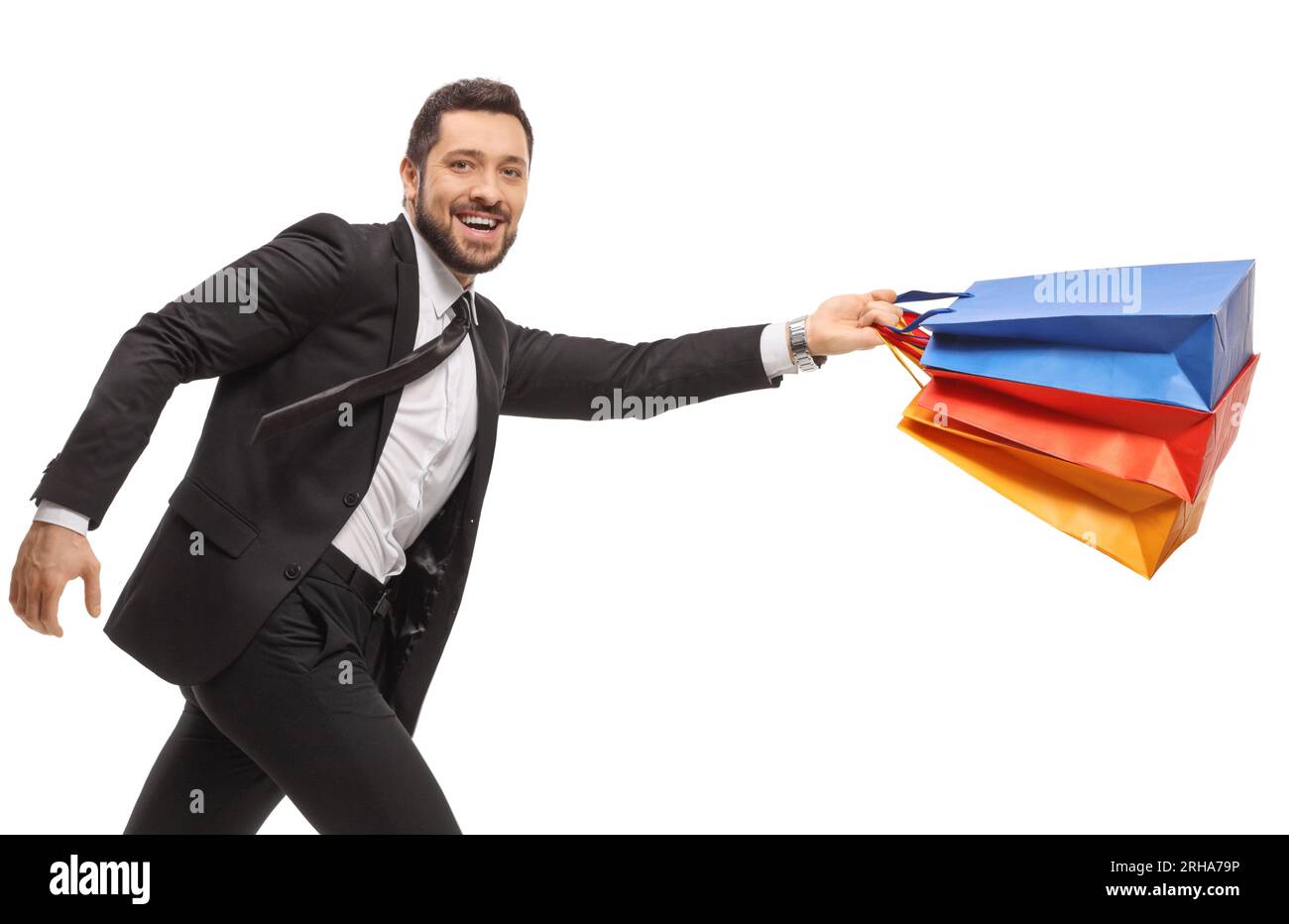 Businessman carrying shopping bags hi-res stock photography and images ...