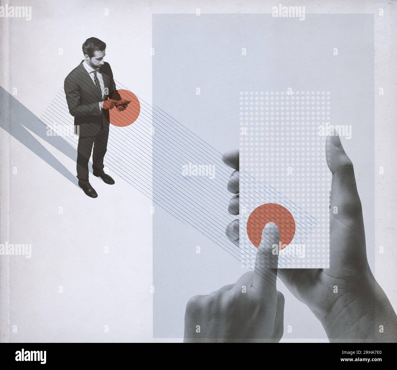 Business people using touch screen smartphones and working together ...