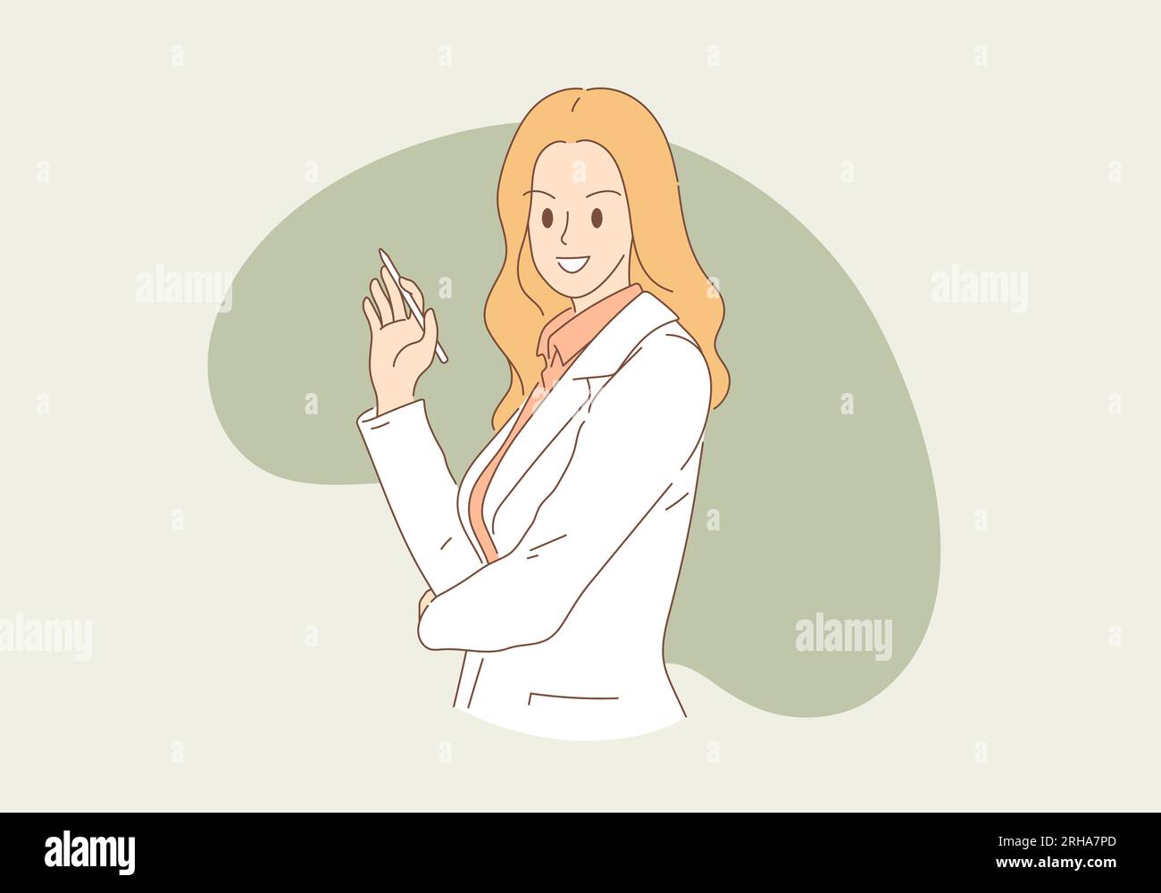 Professional positive young female Stock Vector Images - Alamy