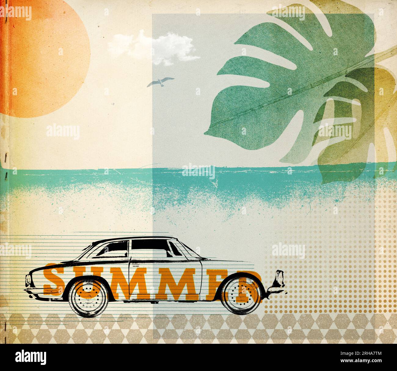 Collage in retro style hi-res stock photography and images - Alamy