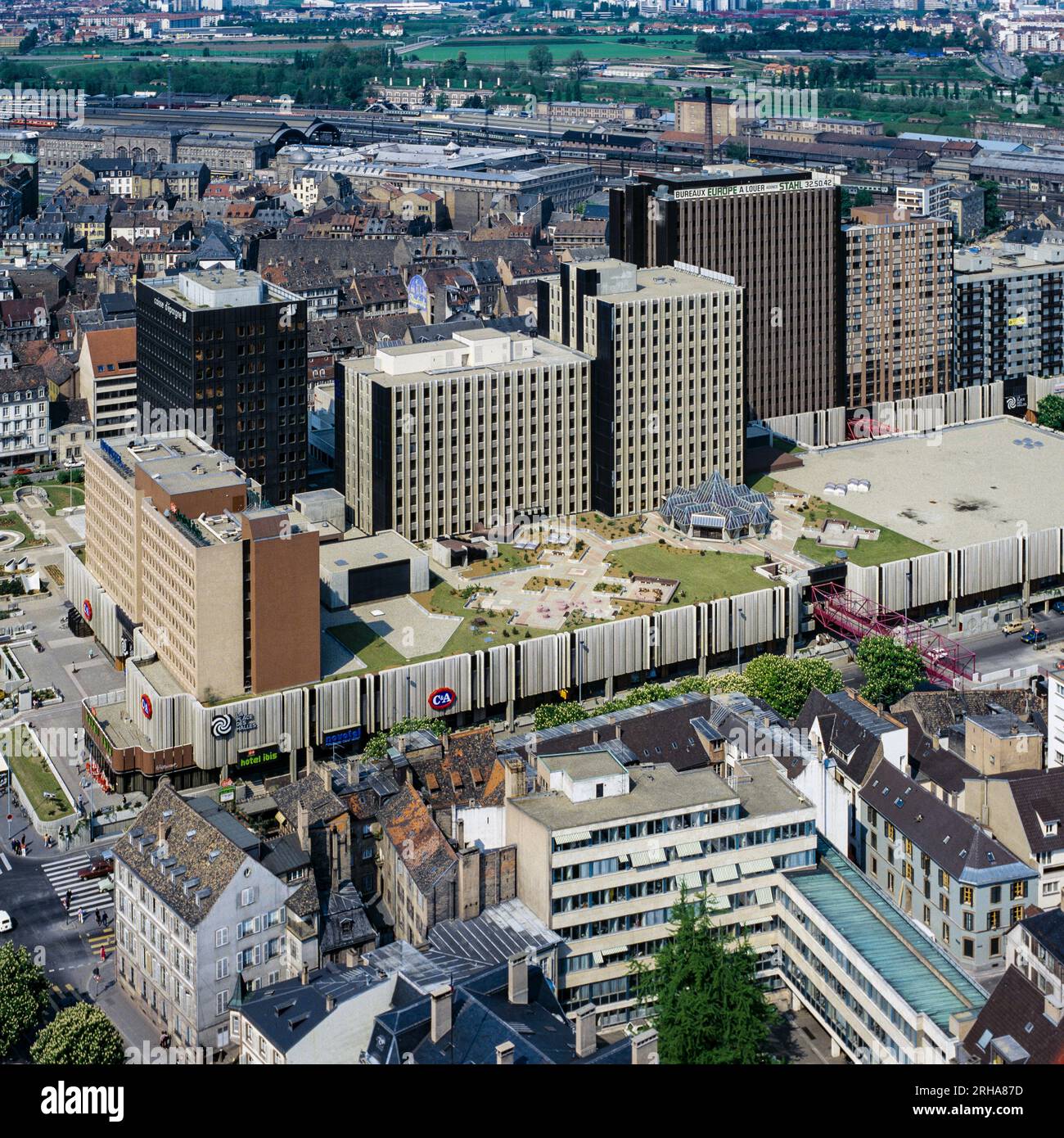Strasbourg, Les Halles, business district, office buildings, shopping ...