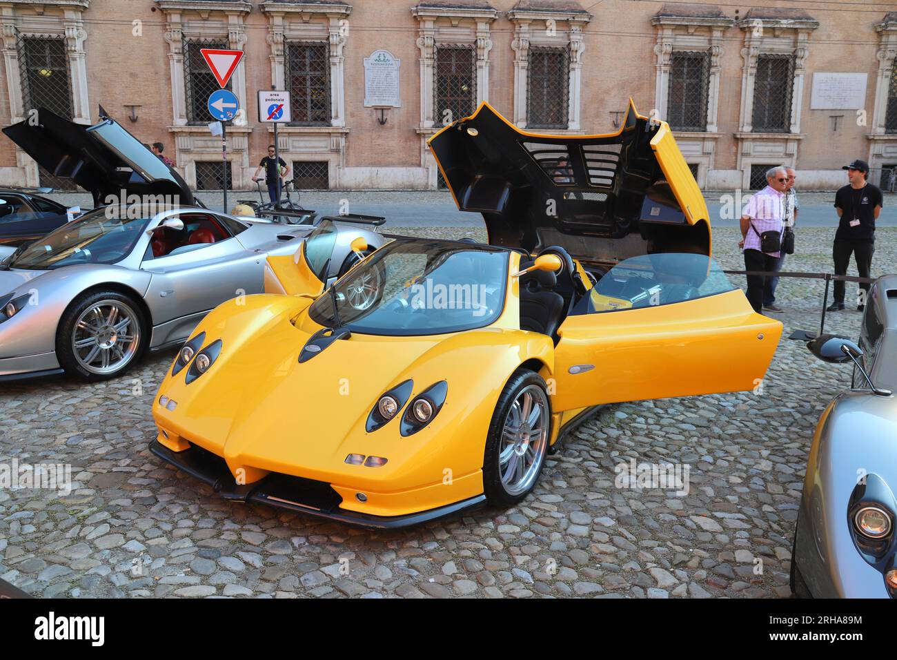 Modena, Italy, June 16, 2023, Pagani sports car parade and technical ...