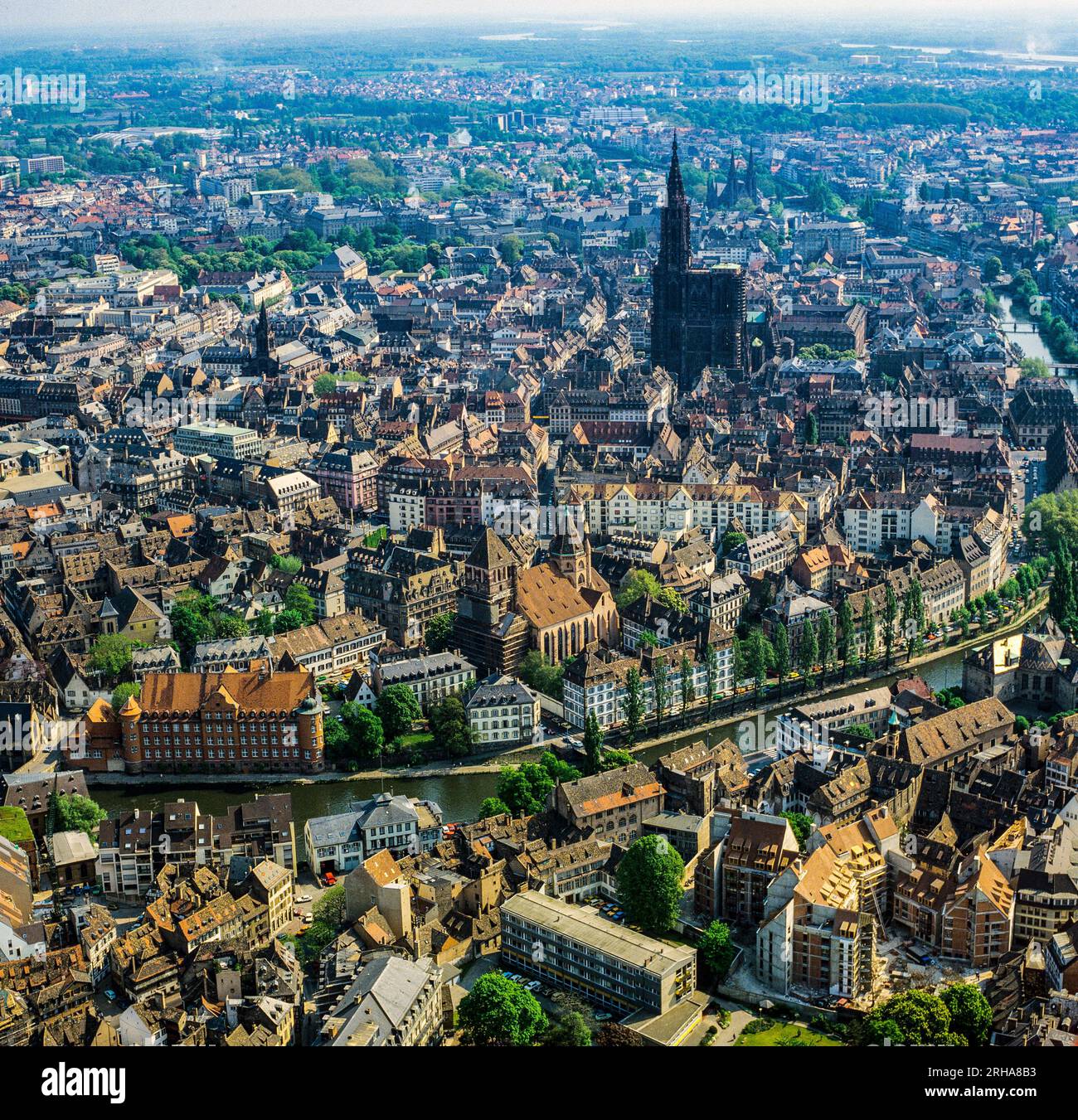 Strasbourg, old town, city aerial view, Alsace, France, Europe Stock ...