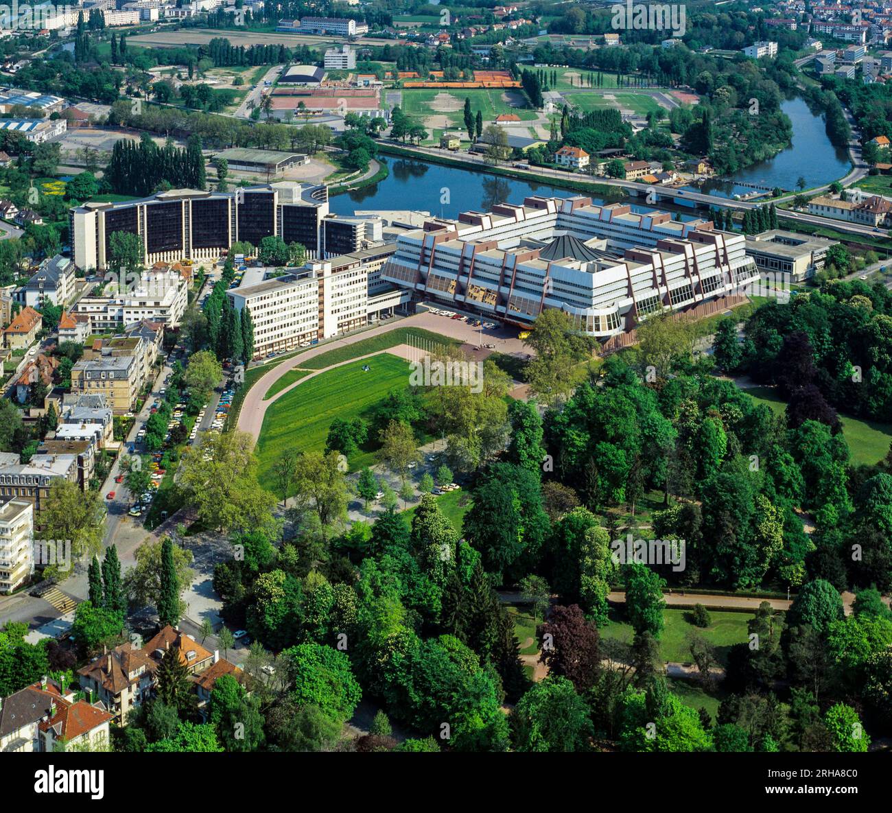 Strasbourg, Council of Europe buildings, Palais de l'Europe, city ...