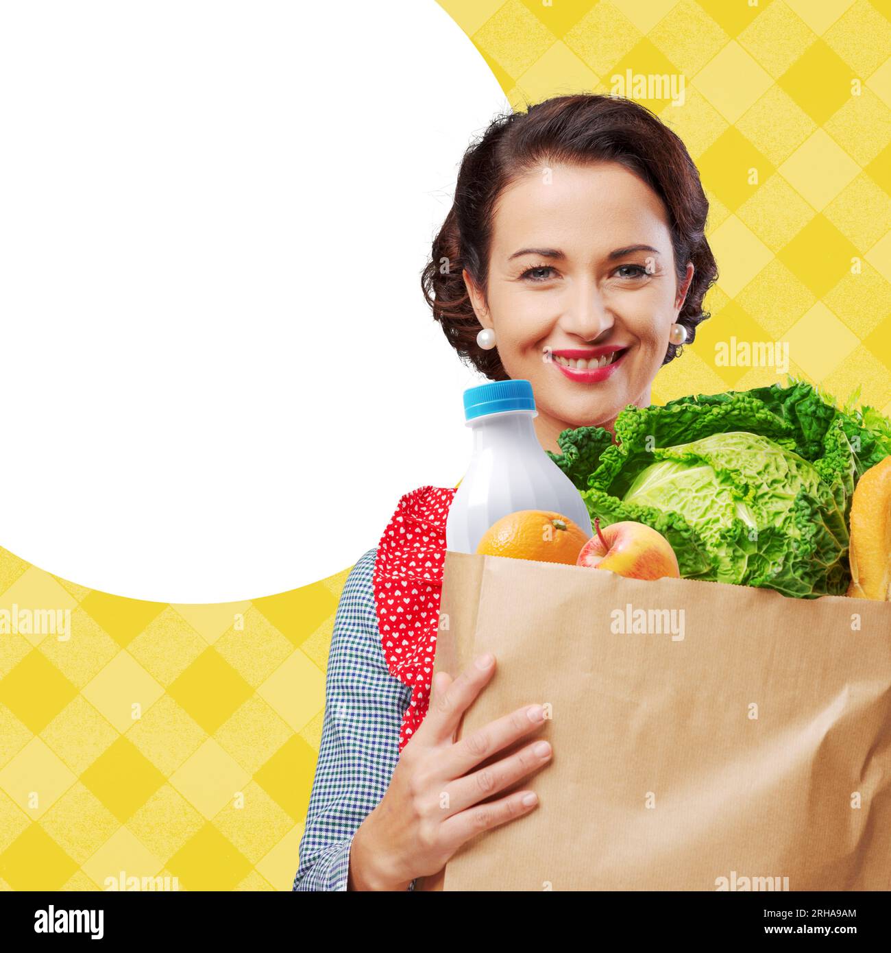 Grocery shopping 1950s hi-res stock photography and images - Alamy