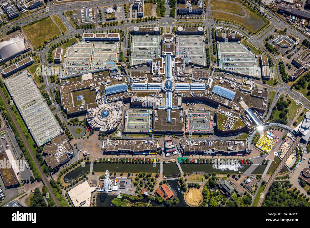 Aerial view, Westfield Centro shopping center, Neue Mitte, Borbeck ...