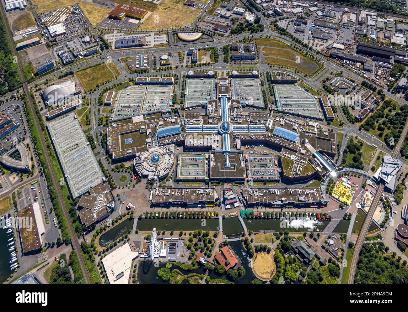 Aerial view, Westfield Centro shopping center, Neue Mitte, Borbeck ...