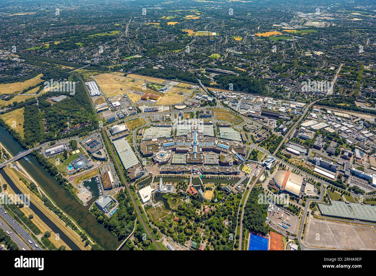 Aerial view, Westfield Centro shopping center, Neue Mitte, Borbeck ...