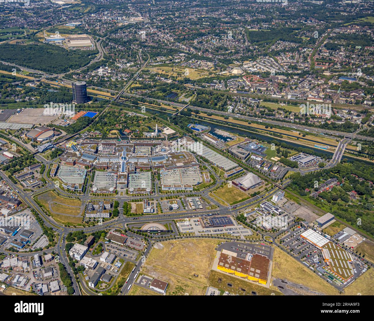 Aerial view, Westfield Centro shopping center, Neue Mitte, Borbeck ...