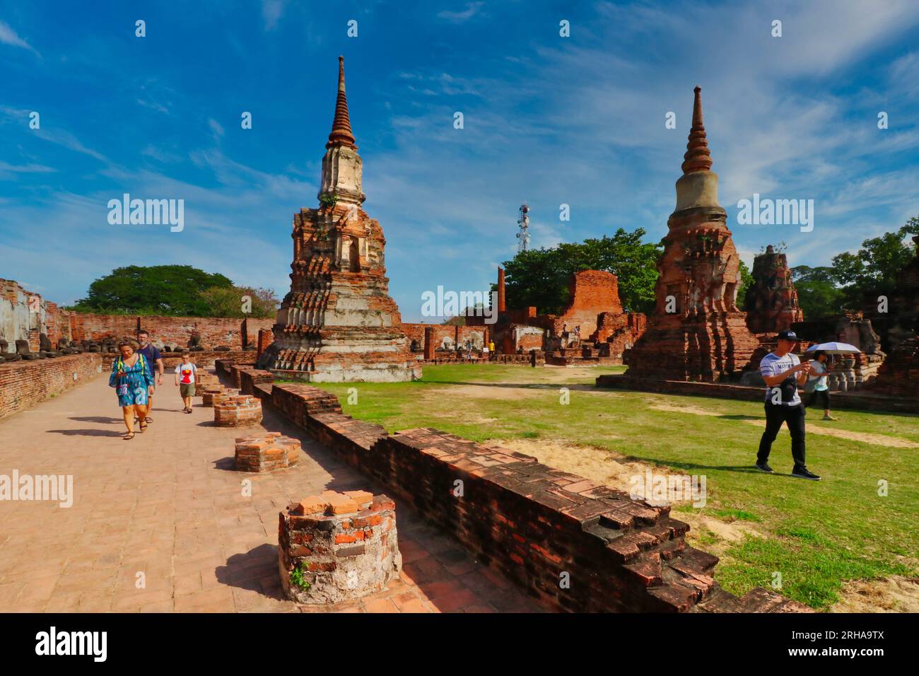 December 25th, 2018, Ayutthaya, Thailand - The Wat Mahathat temple is part of the UNESCO World ...
