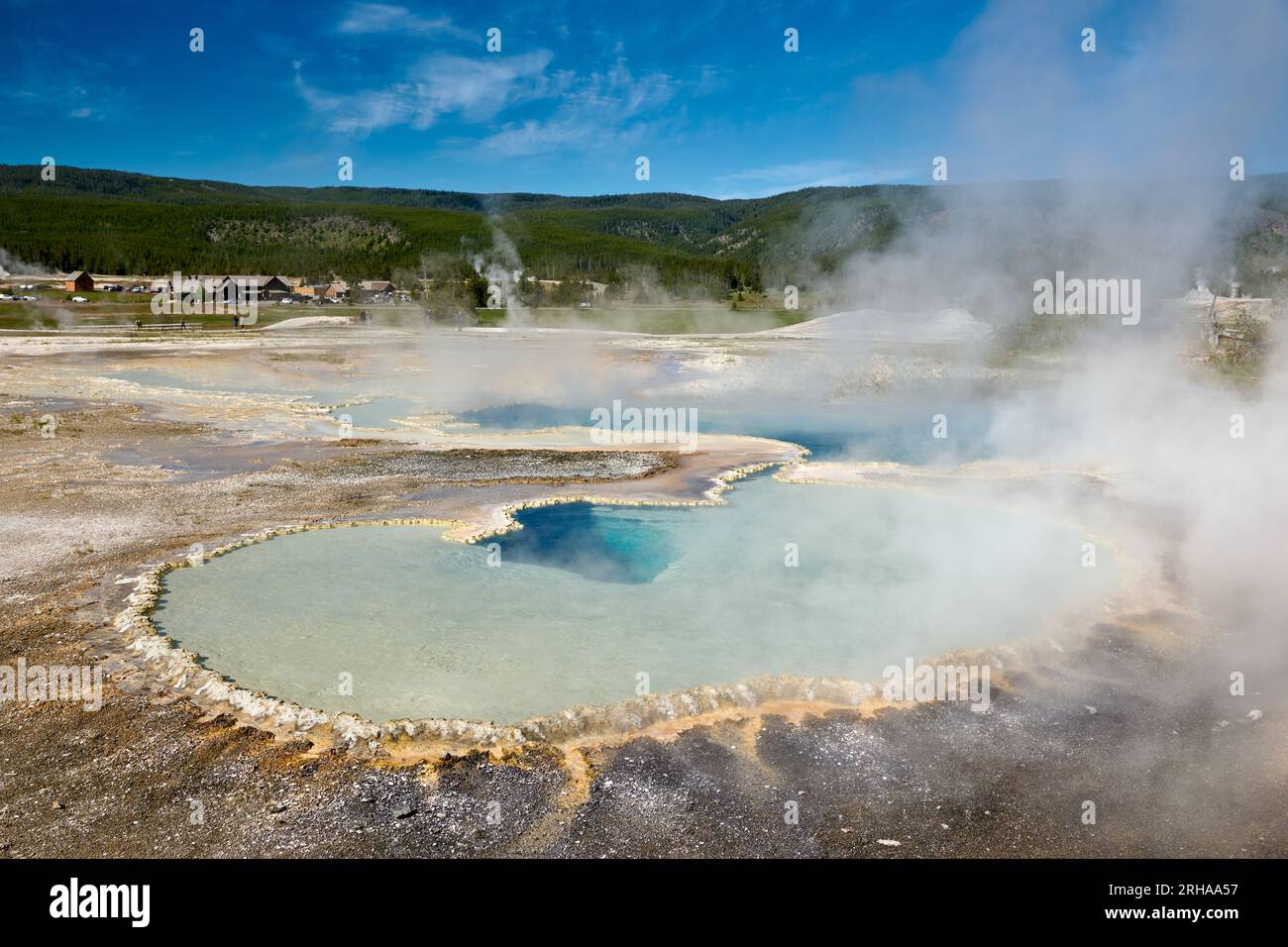 Doublet Pool, Upper Geyser Basin, Yellowstone National Park, Wyoming ...