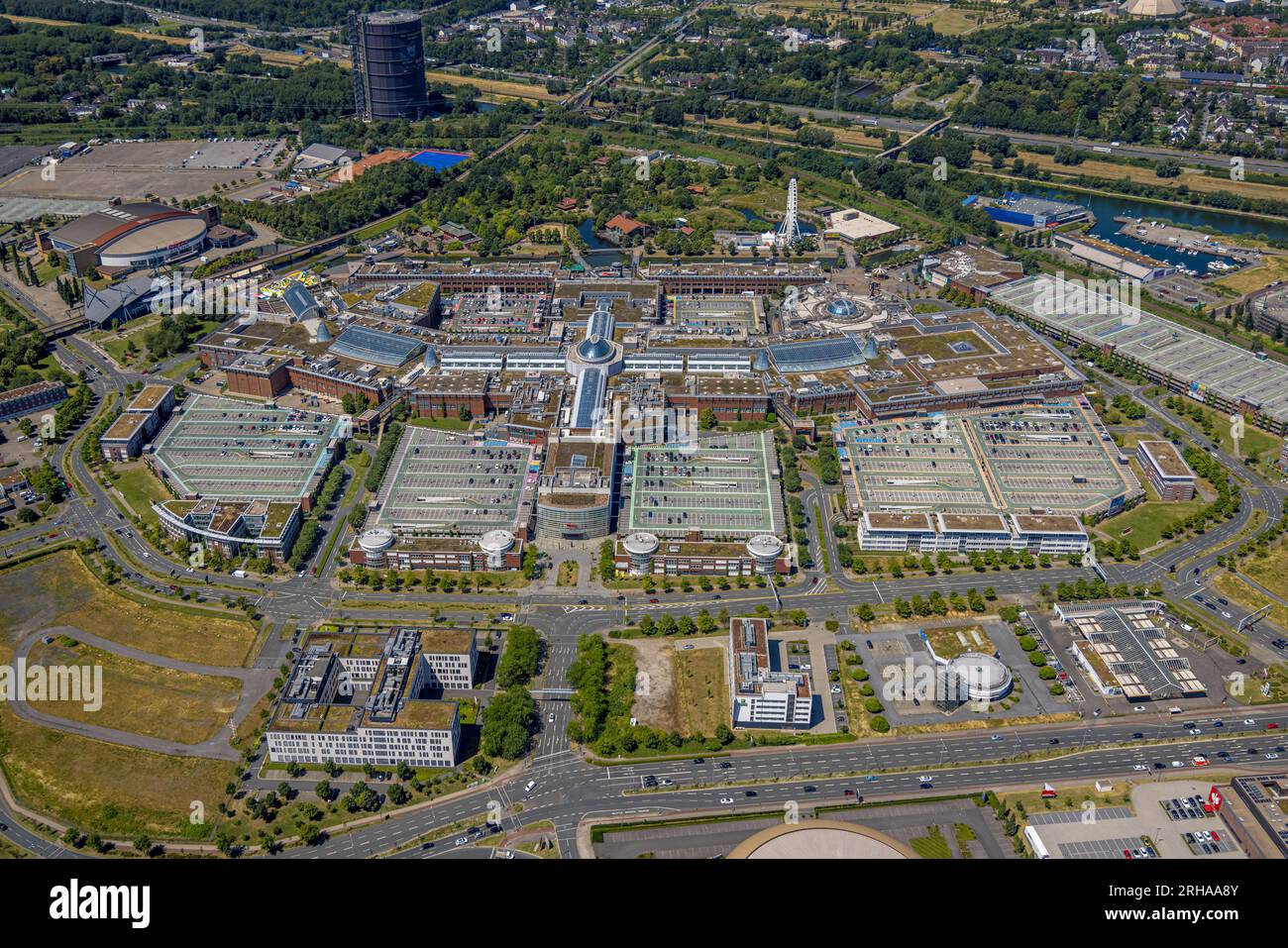Aerial view, Westfield Centro shopping center, Neue Mitte, Borbeck ...