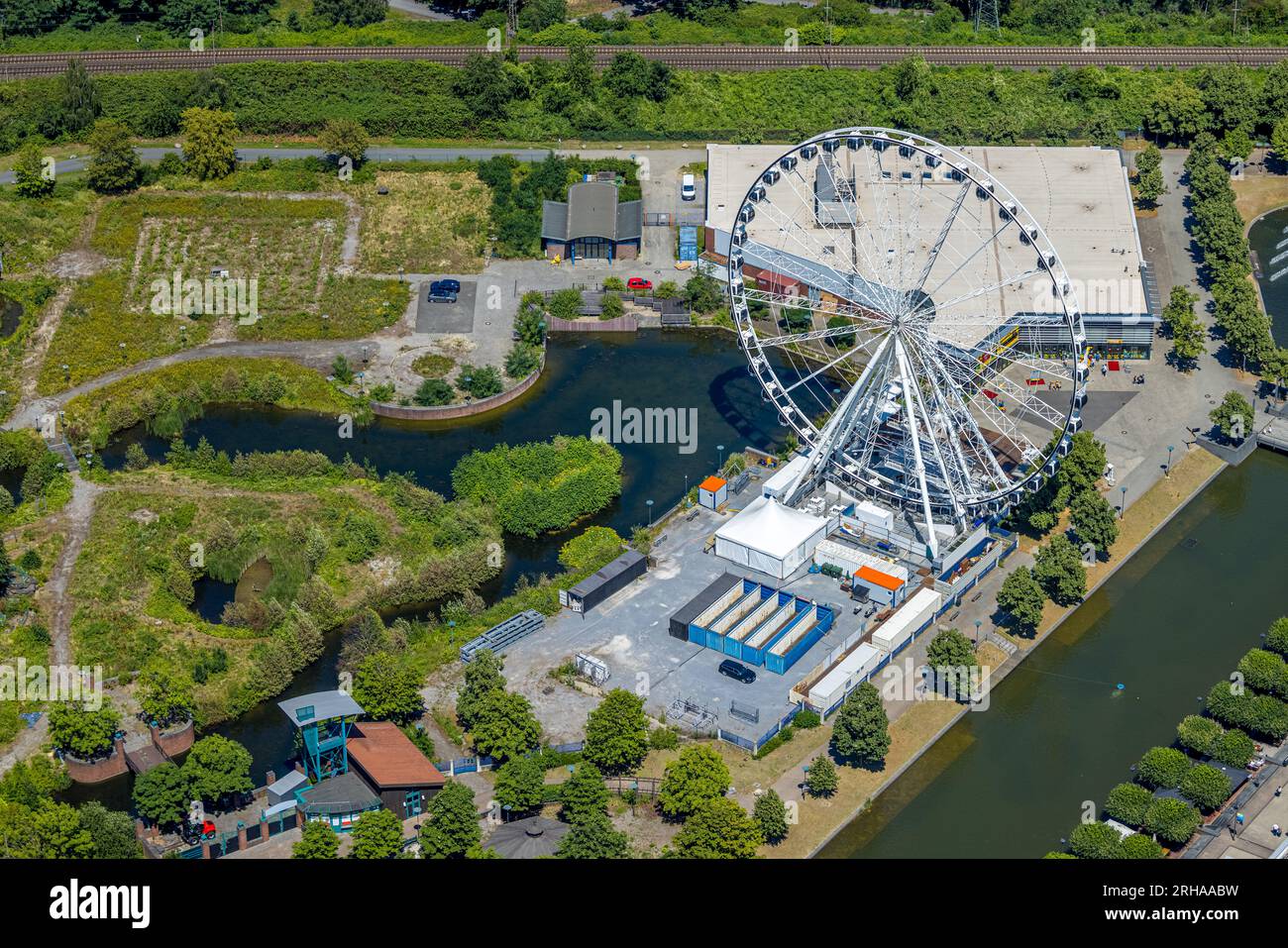Aerial view, Westfield Centro shopping center, Neue Mitte, Eye55 Ferris ...