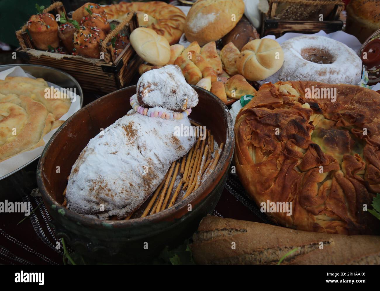 Freshly baked homemade bread. Image of some tasty Home-made bakery ...