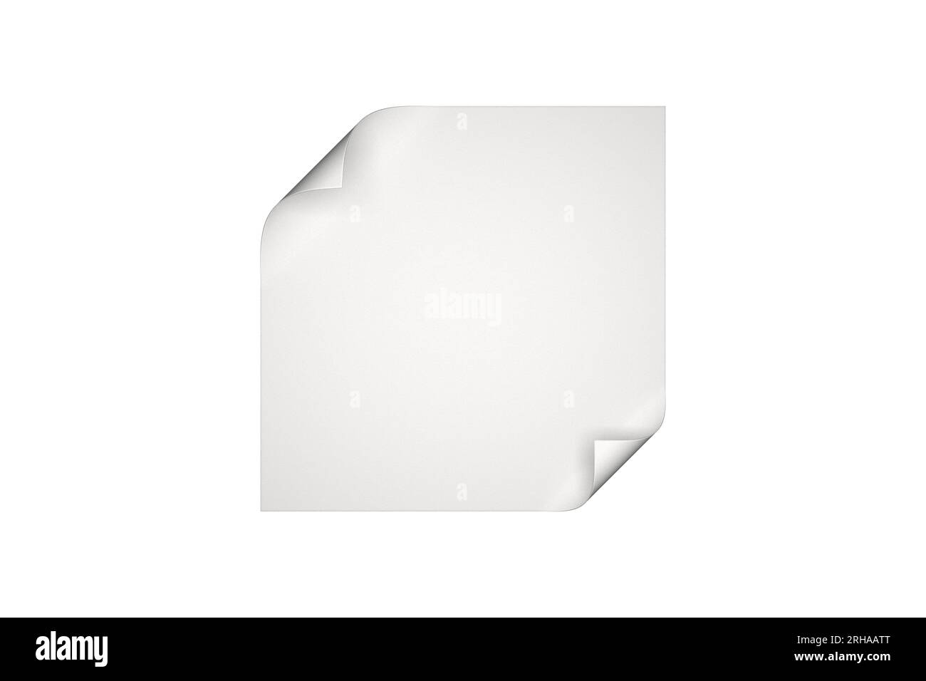 A piece of white paper with curved edges Stock Photo - Alamy