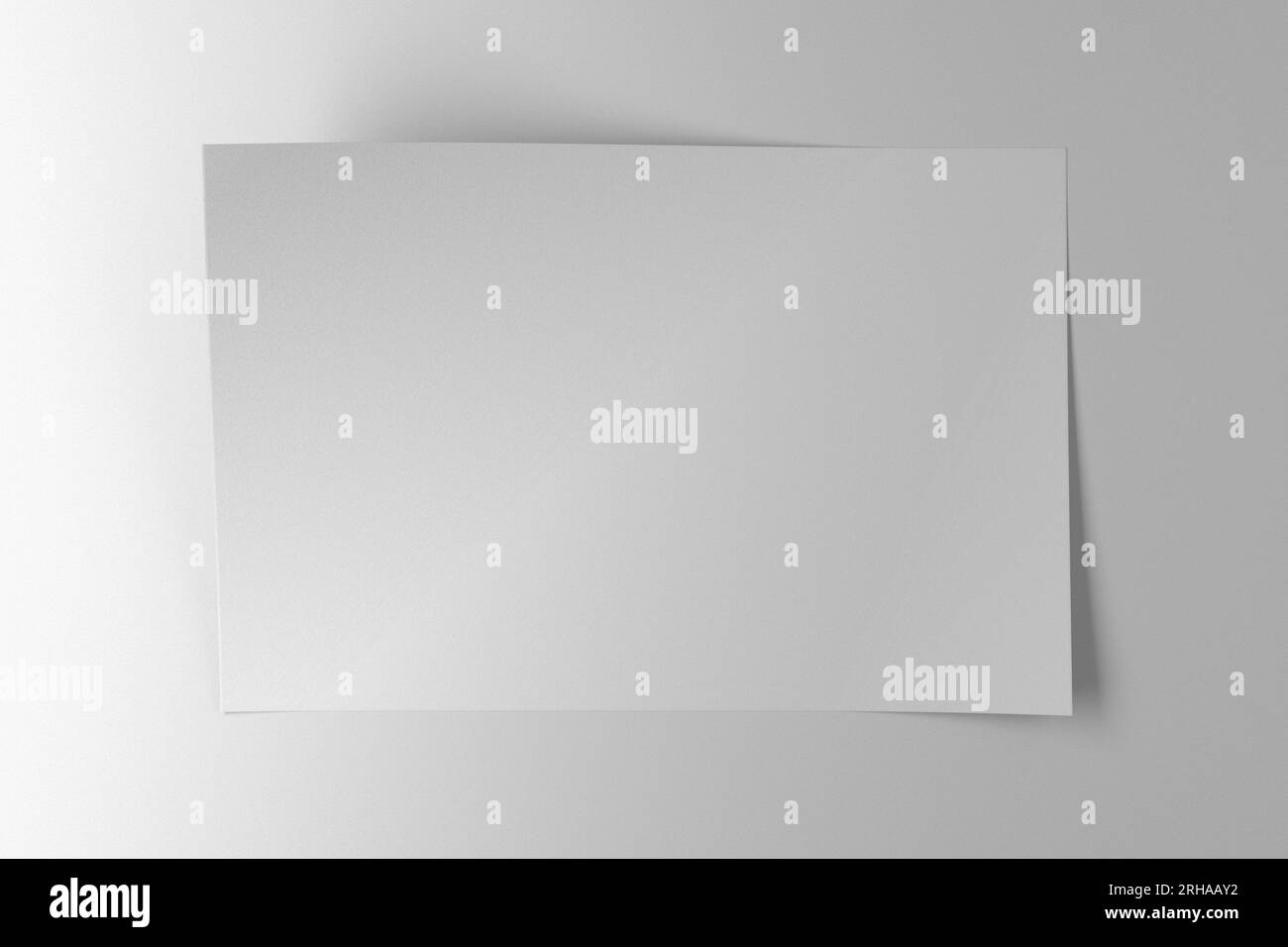 A piece of white paper with curved edges on white background Stock ...