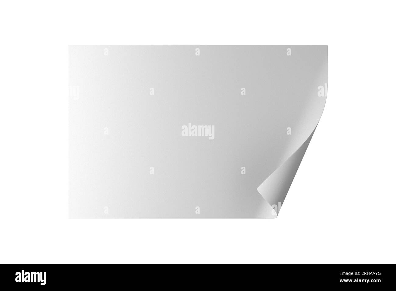 A piece of white paper with curved edges Stock Photo - Alamy