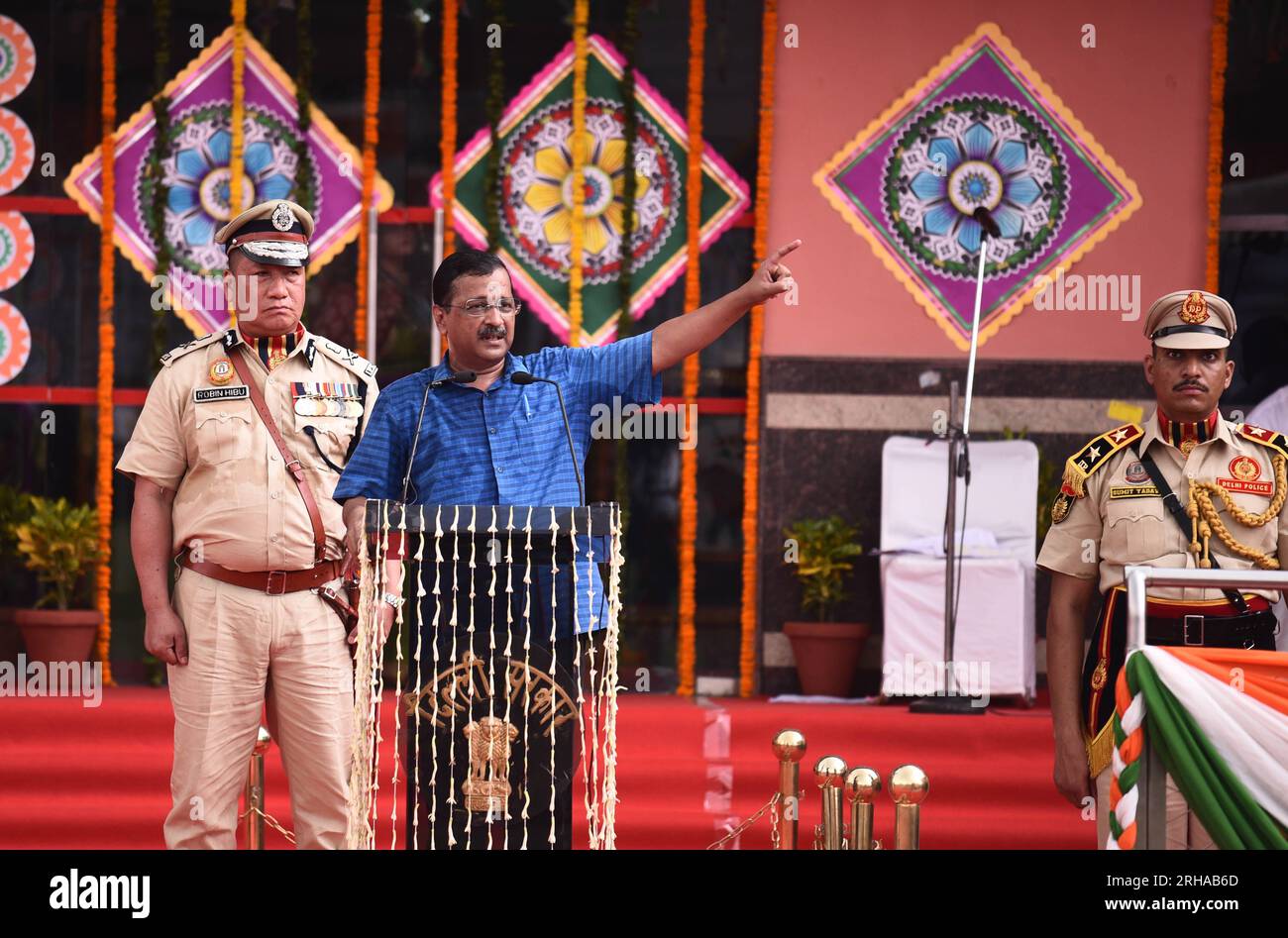 NEW DELHI, INDIA - AUGUST 15: Chief Minister Arvind Kejriwal during the ...