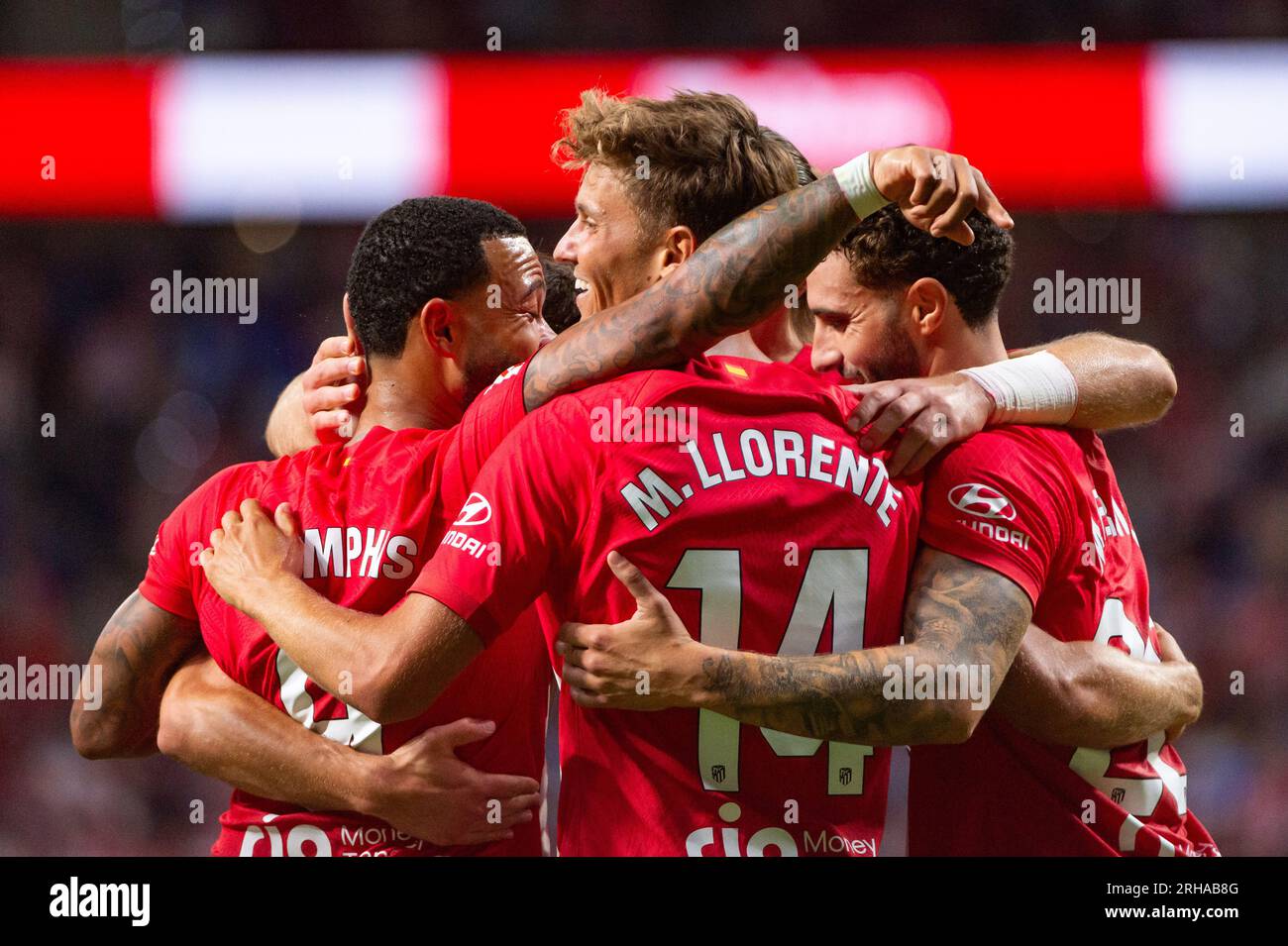 Madrid, Spain. 14th Aug, 2023. Marcos Llorente (Atletico Madrid ...