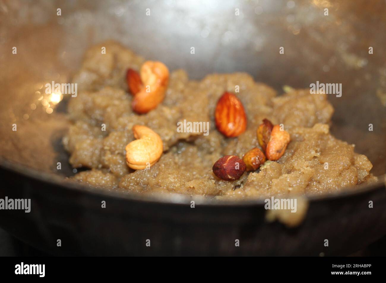 Suji ka halwa or rava sheera or ravyacha shira is an indian sweet dish ...
