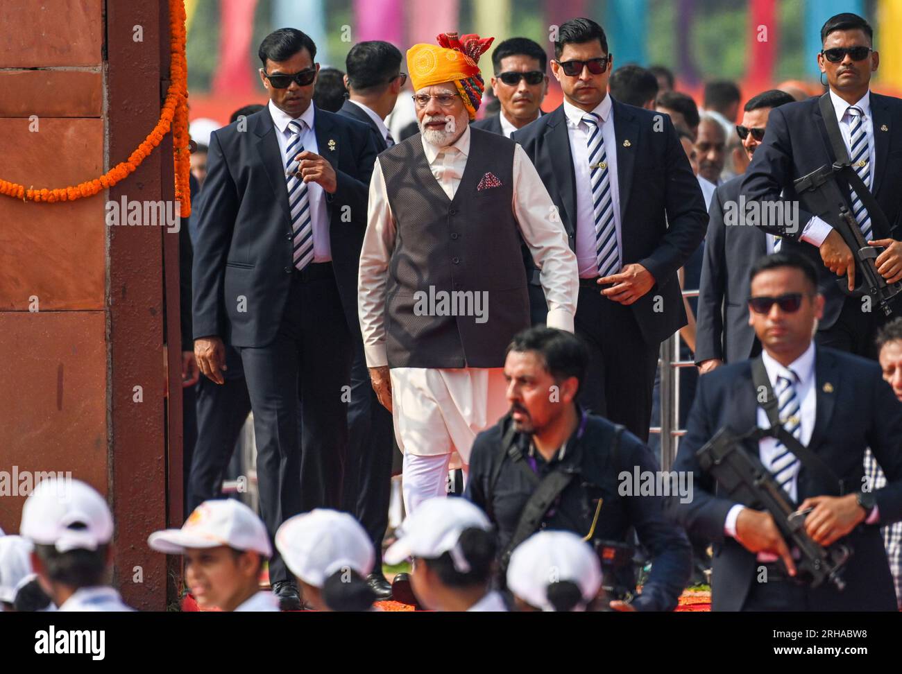 NEW DELHI, INDIA - AUGUST 15: Prime Minister Narendra Modi Meeting and ...