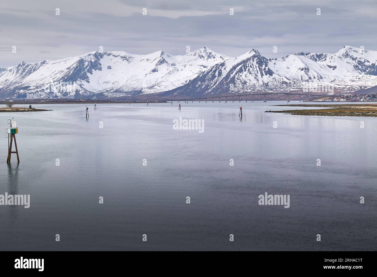 The Narrow Risøysundet Shipping Channel (Risøy Channel), Dredged In The ...
