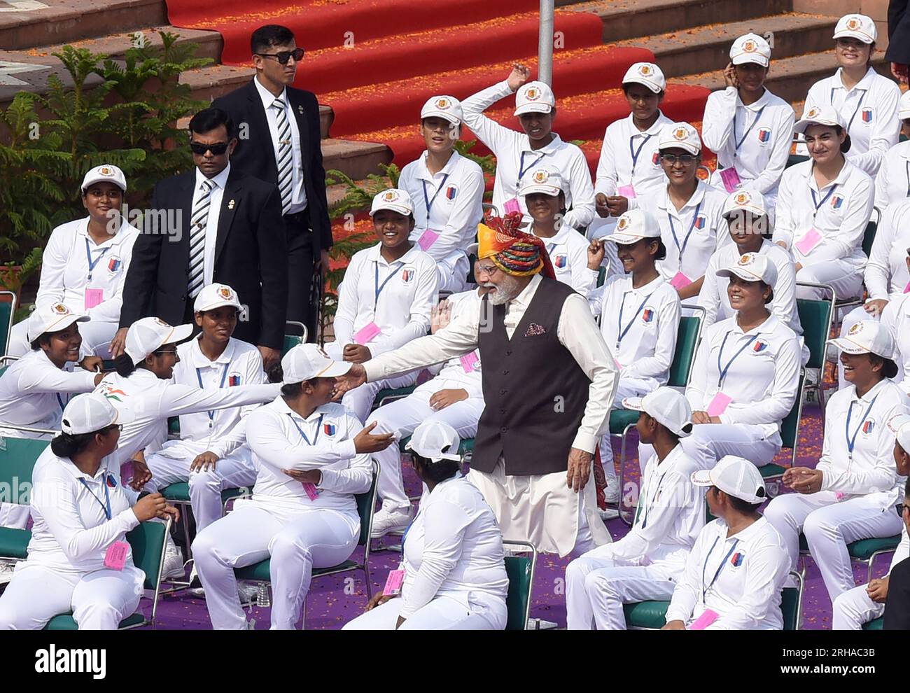 NEW DELHI, INDIA - AUGUST 15: Prime Minister Narendra Modi meets with ...