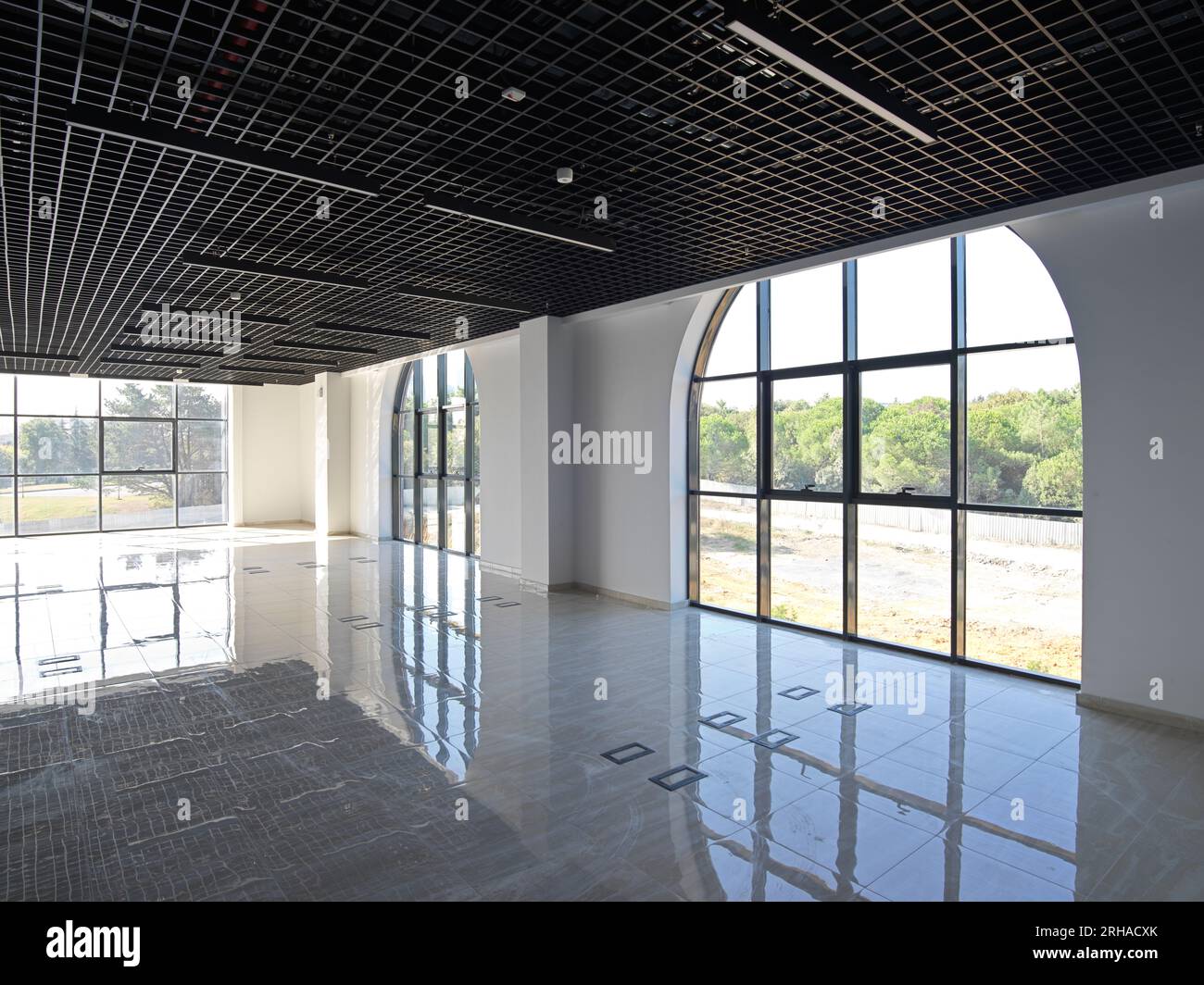 empty hall. photoshoot of the interior of a corporate building ...