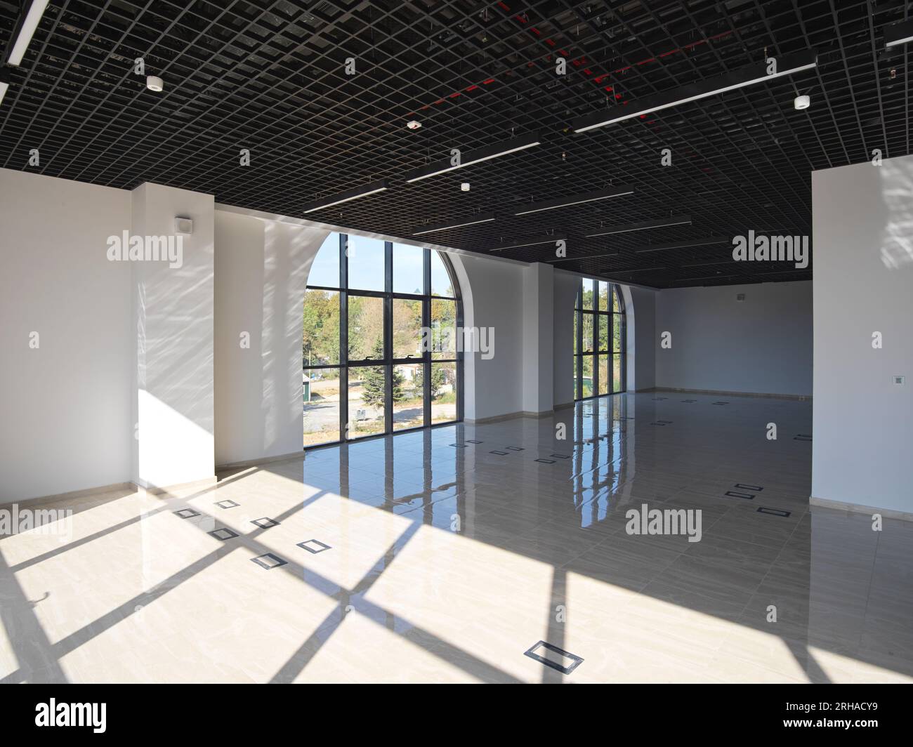 empty hall. photoshoot of the interior of a corporate building ...