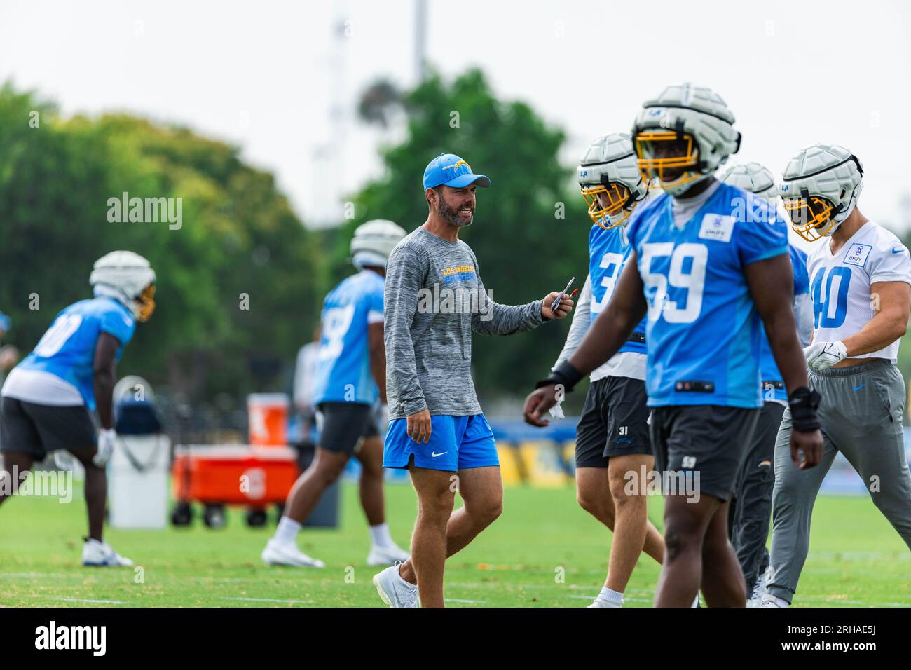 Los Angeles Chargers coach Brandon Staley during training camp at the ...