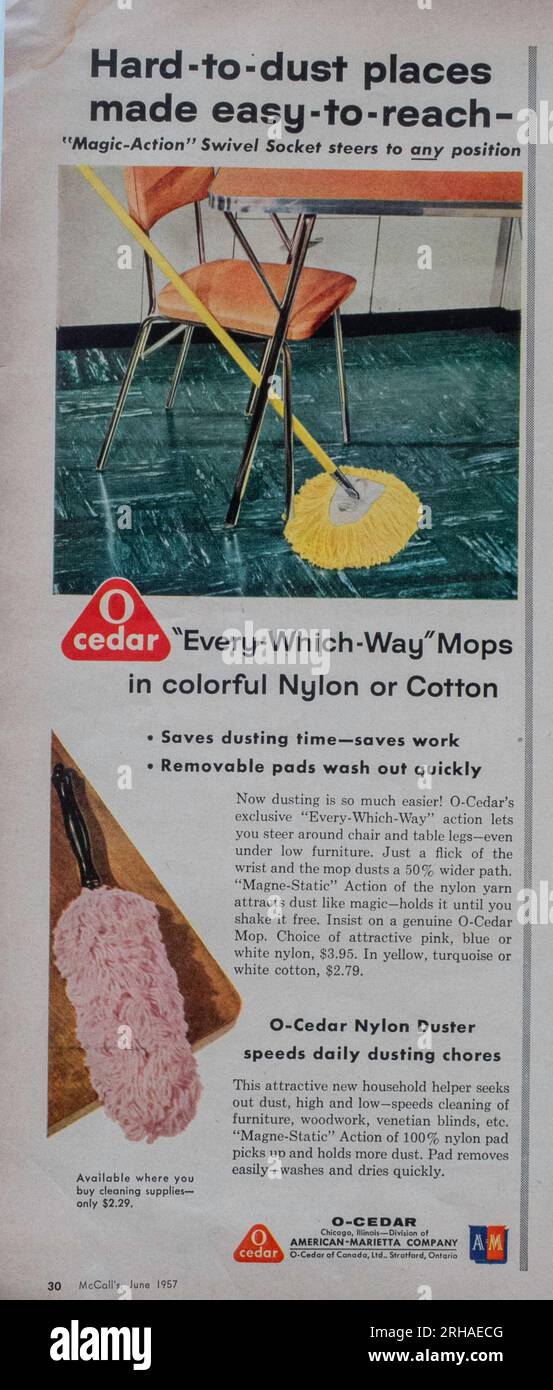 Vintage June 1957 "McCall's" magazine issue Advert, USA Stock Photo - Alamy