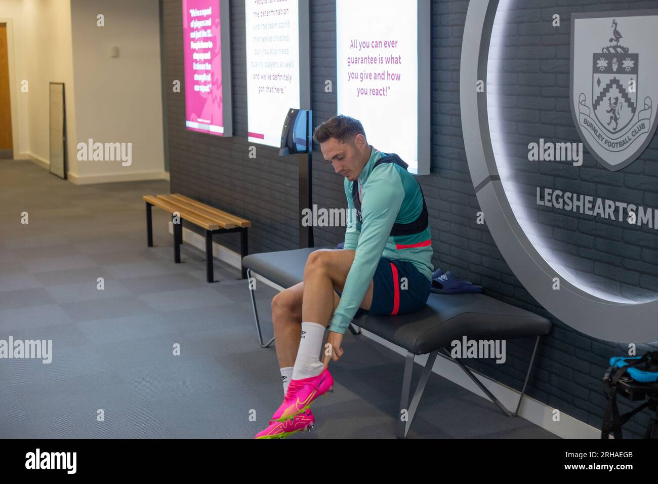 Burnley Player Connor Roberts during Burnley Fc Training at Barnfield ...