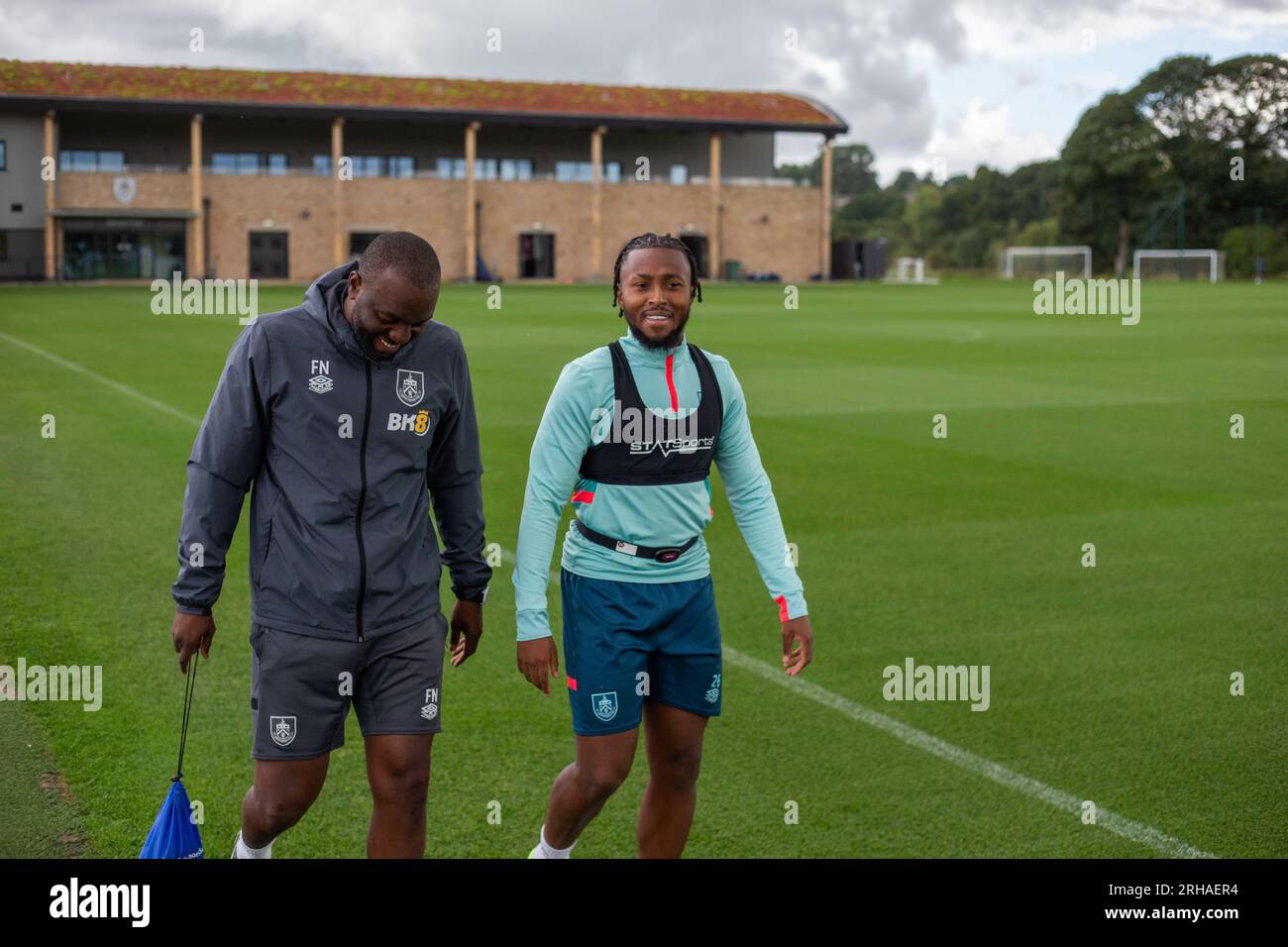 Burnley Player Samuel Bastien during Burnley Fc Training at Barnfield ...