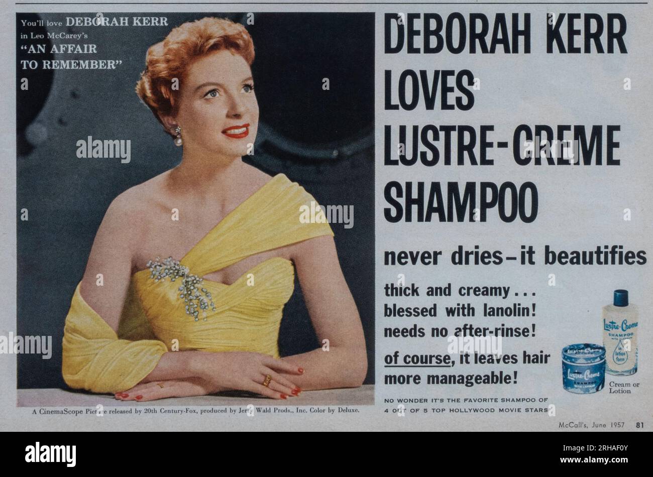 Vintage June 1957 "McCall's" magazine issue Advert, USA Stock Photo - Alamy