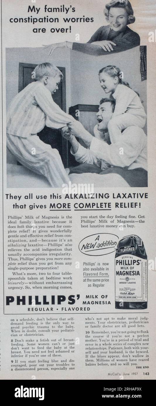 Vintage June 1957 "McCall's" magazine issue Advert, USA Stock Photo - Alamy