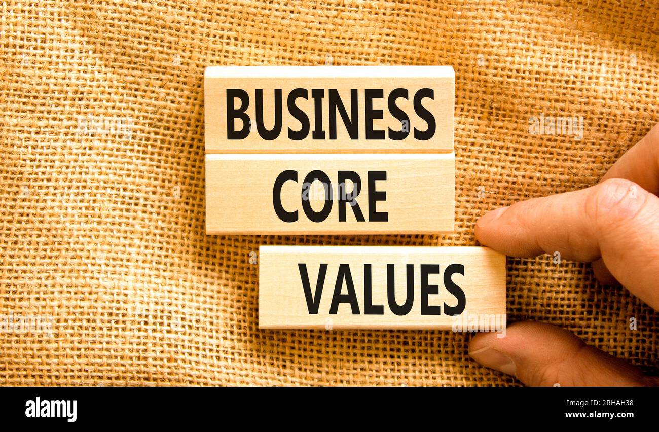 Business core values symbol. Concept words Business core values on ...