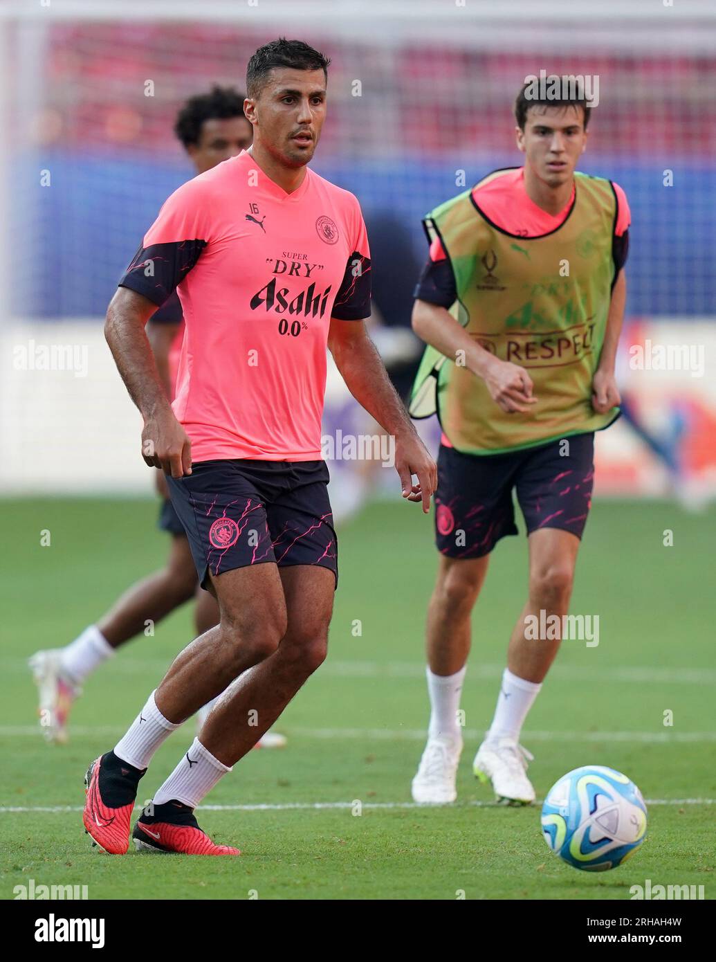 Manchester City's Rodri during a training session at the Georgios ...