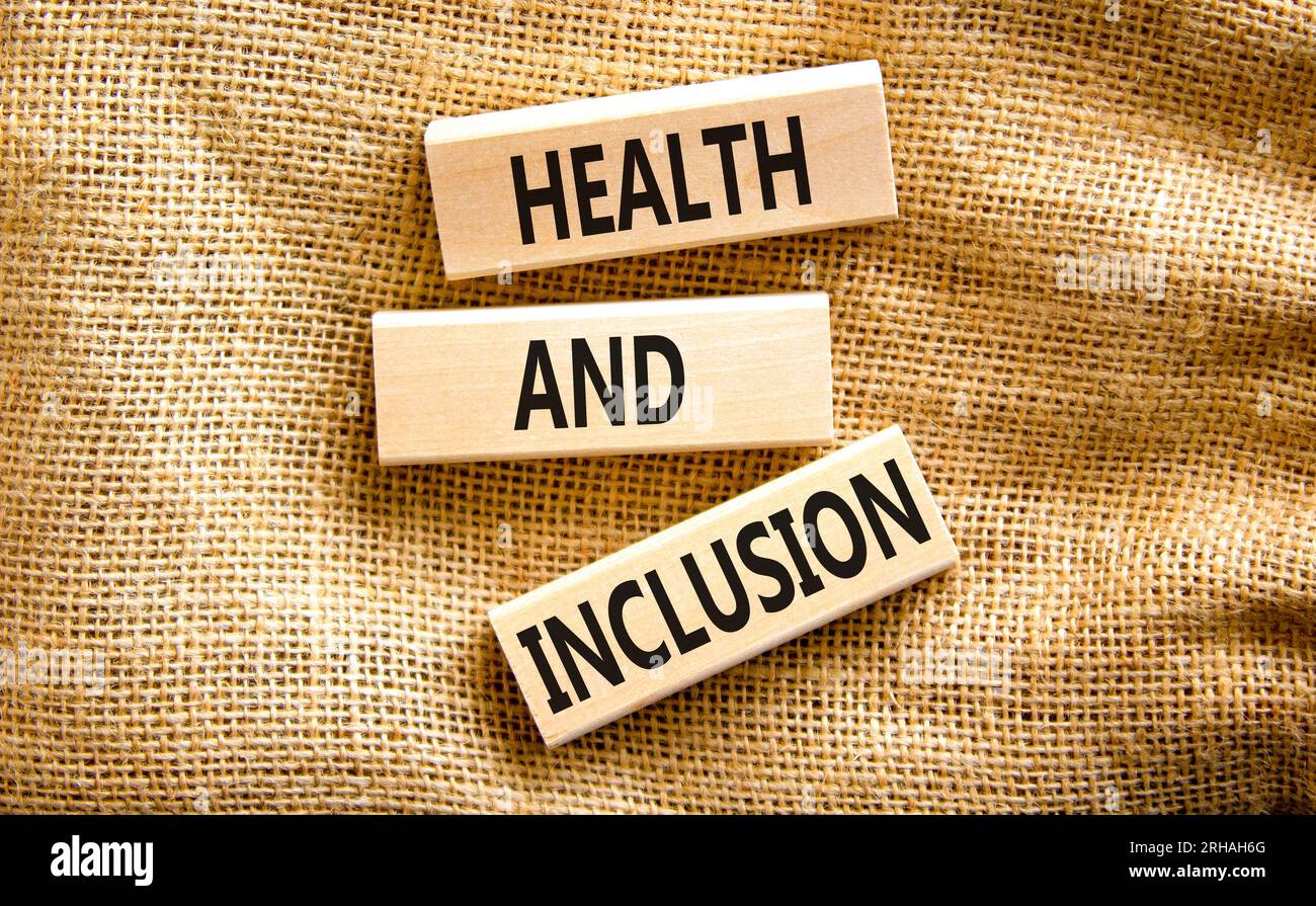 Health and inclusion symbol. Concept words Health and inclusion on ...