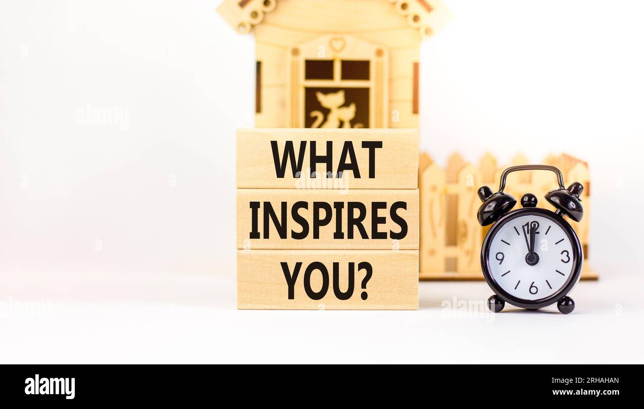 What inspires you symbol. Concept words What inspires you on wooden ...