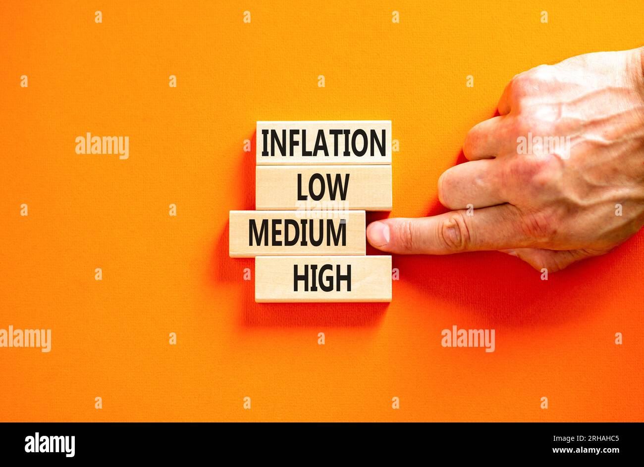 Medium inflation symbol. Concept word Inflation low medium high on ...