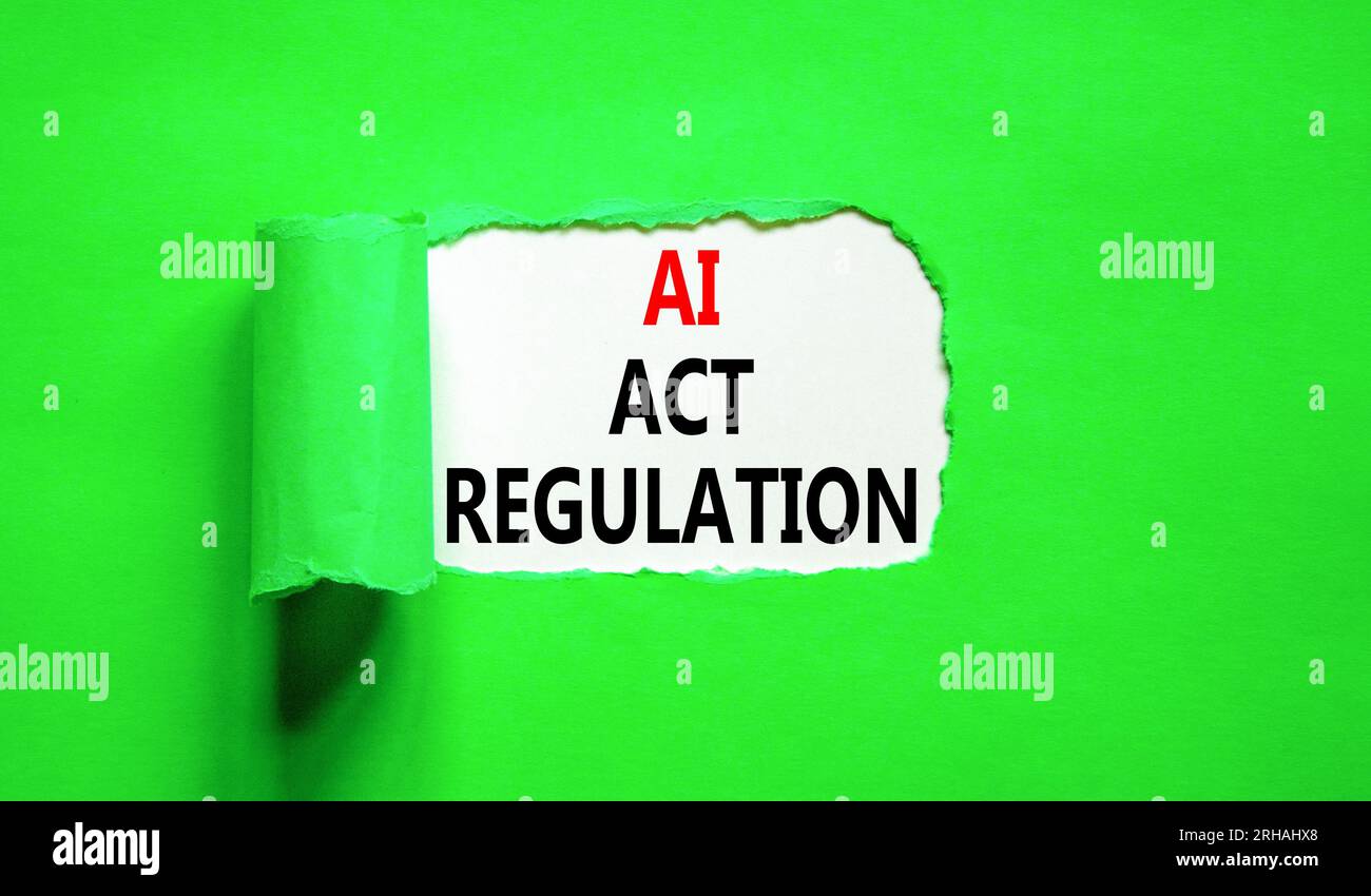 AI act regulation symbol. Concept words AI artificial intelligence act ...