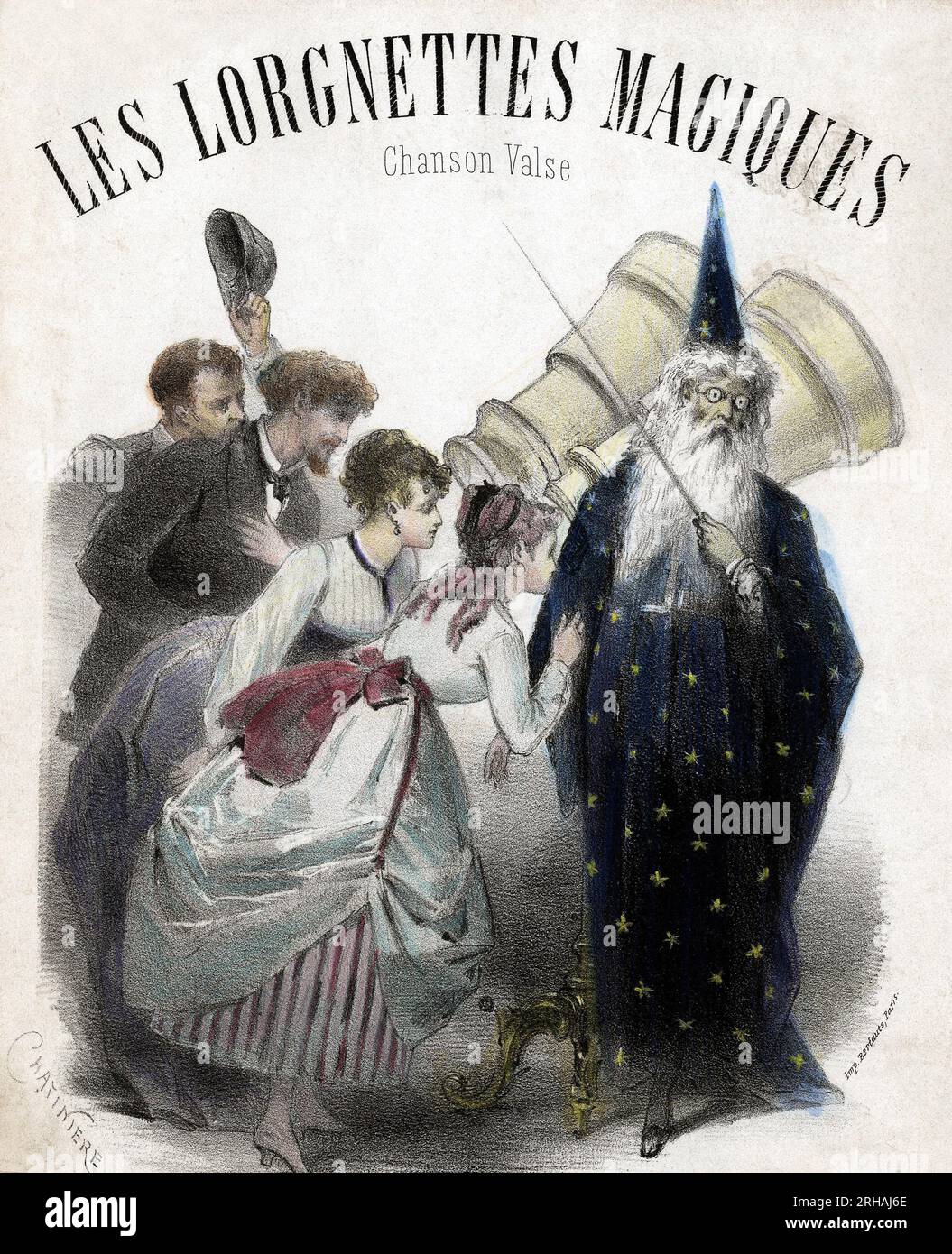 "Les lorgnettes magiques", chanson pour valse populaire. Lithographie ...